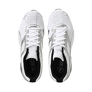 PUMA Men's TAZON 6 FM Cross Training Sneaker, Puma White-Puma Silver-Puma Black, 7