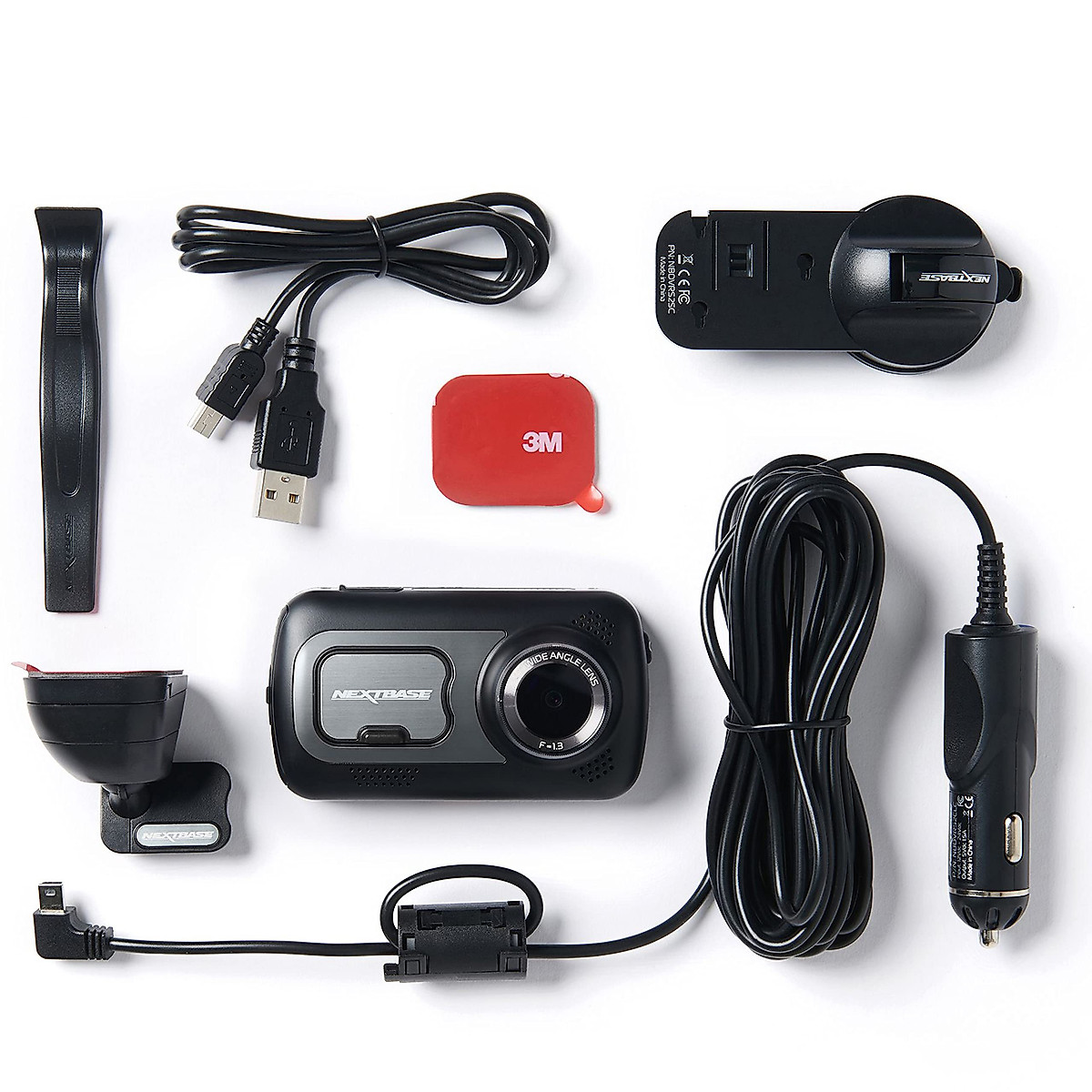 Nextbase 522GW Dash Cam 1440P/30fps Quad HD w/Wi-Fi, Bluetooth, 10Hz GPS with Built-in Alexa, Night Vision, Parking Mode, 280/360 Degree Dual 6 Lane Wide Recording