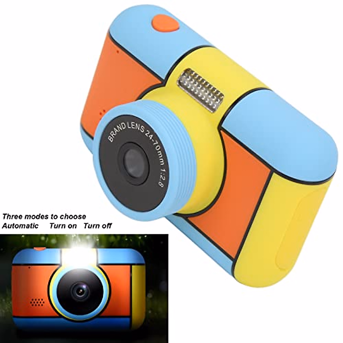 Yadoo Selfie Camera, Mini Digital Camera Toys, 1080P High Definition Video Camera, Portable Kids Camera with Dual Camera, Smart Focus, Smiling Snapshot, Timed Photo, Comes with Flash