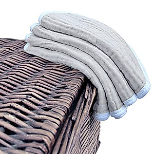 Synrroe Muslin Burp Cloths Large 20 by 10 Inches 100% Cotton 6 Layers Extra Absorbent and Soft 4 Pack Brown