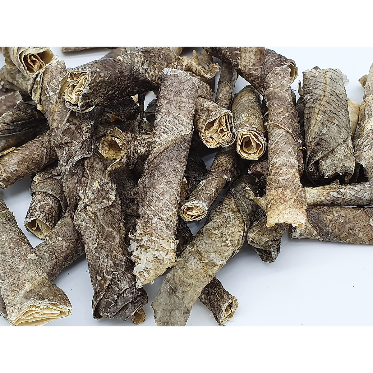 TickledPet Dog Training Treats - Icelandic Wild Caught Cod - Dehydrated Dog Treats, Fresh Fish Icelandic Dog Treats Single Ingredient Grain Free Chews Omega-3s 6 oz, Fresh Fish Cod Skin Dog Treats