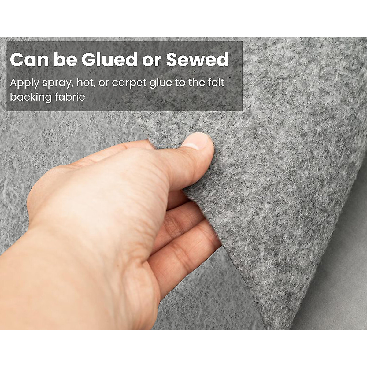 Dabline 80" x 80" Felt Fabric - Ideal for DIY Crafts, Tufting, Sewing and Padding - 1.6mm Thick Acrylic Felt Roll 6.6x6.6 ft