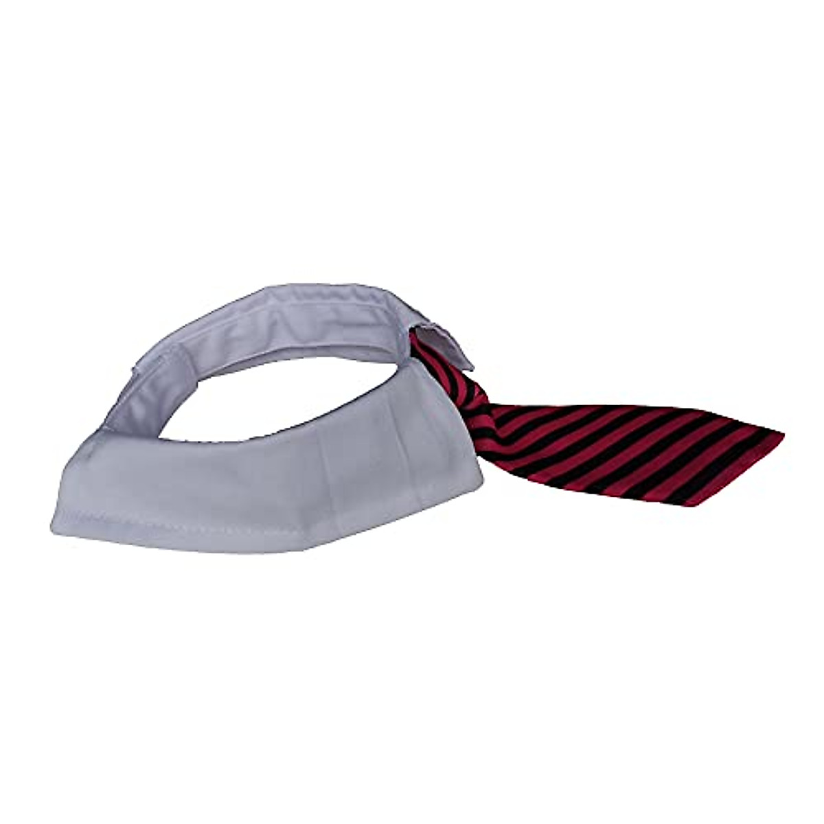VEDEM Dog Necktie with Tuxedo Collar, Pet Adjustable Costumes Striped Neck Tie for Small Medium Large Dogs (X-Small, Red Black)