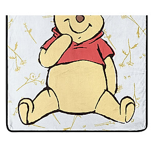Disney Winnie The Pooh Silly Bear Fleece Super Plush Throw Blanket 46" x 60" (117cm x 152cm)