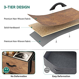 YITAHOME 10 Drawer Dresser - Fabric Storage Tower, Organizer Unit for Bedroom, Living Room, Hallway, Closets