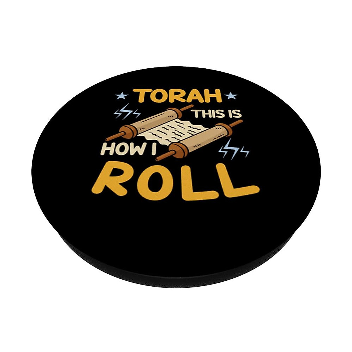 Simchat Torah Scroll This Is How I Roll Bar Bat Mitzvah Gift PopSockets Standard PopGrip
