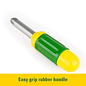 John Deere Deluxe Talking Toolbelt - 7-Piece Kids Tool Set - Interactive Construction Toys - Interactive Toddler Tools Playset - Green - 7 Count - Preschool Toys Ages 2 Years and Up