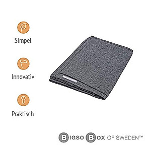 Bigso Soft Hanging Wall Storage Organizer | Hanging Storage Organizer for Closets and Bedrooms | Polyester Back of Door Storage Hanging Pockets Organizer with 4 Compartments | 11.8”x 39.4” | Grey