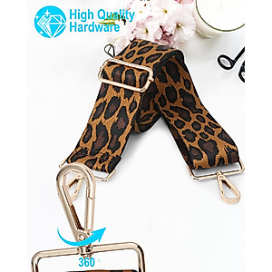 GINJKGO Purse Straps Replacement Crossbody - Bag Shoulder Strap for Handbags, Wide Crossbody Straps for Purses Guitar Leopard for Her