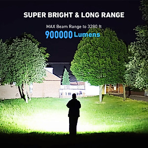 FUROLD Rechargeable LED Flashlights High Lumens 2 Pack 990,000 Super Bright Powerful Flash Light,5 Modes, IPX6 Waterproof,Handheld Tactical Flashlights for Emergency Camping Hiking