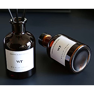 Flower Reed Diffuser Set Eucalyptus & Lavender Scent for Bathroom Accessories Shelf Decor & Air Fresheners, Sticks Defusers with 4.0 fl oz Essential Oils & Leaves, House Bedroom Office Decor & Gifts