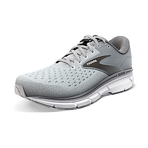 Brooks Men's Dyad 11 Running Shoe - Grey/Black/White - 10 X-Wide