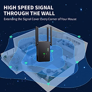 2023 Upgraded WiFi Extender Signal Booster for Home - up to 9999 sq.ft Coverage - Long Range Wireless Internet Repeater and Signal Amplifier with Ethernet Port - 1 Tap Setup, 5 Modes, 50+ Devices