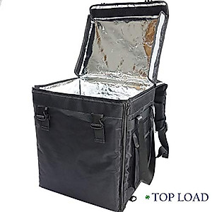 PK-66Z: Food Delivery Bags, Pizza Thermal Delivery Box, Insulated Delivery Backpack, Catering Bags, 16" L x 12" W x 18" H, Matte Waterproof