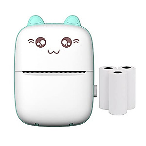 SEDSEY Pocket Mini Printer, Bluetooth 4.0 Wireless Mini Thermal Printer Photo Printer Label Memo Receipt Notes Paper Portable BT Inkless Printing Smart Thermal Printer for Study Home Office