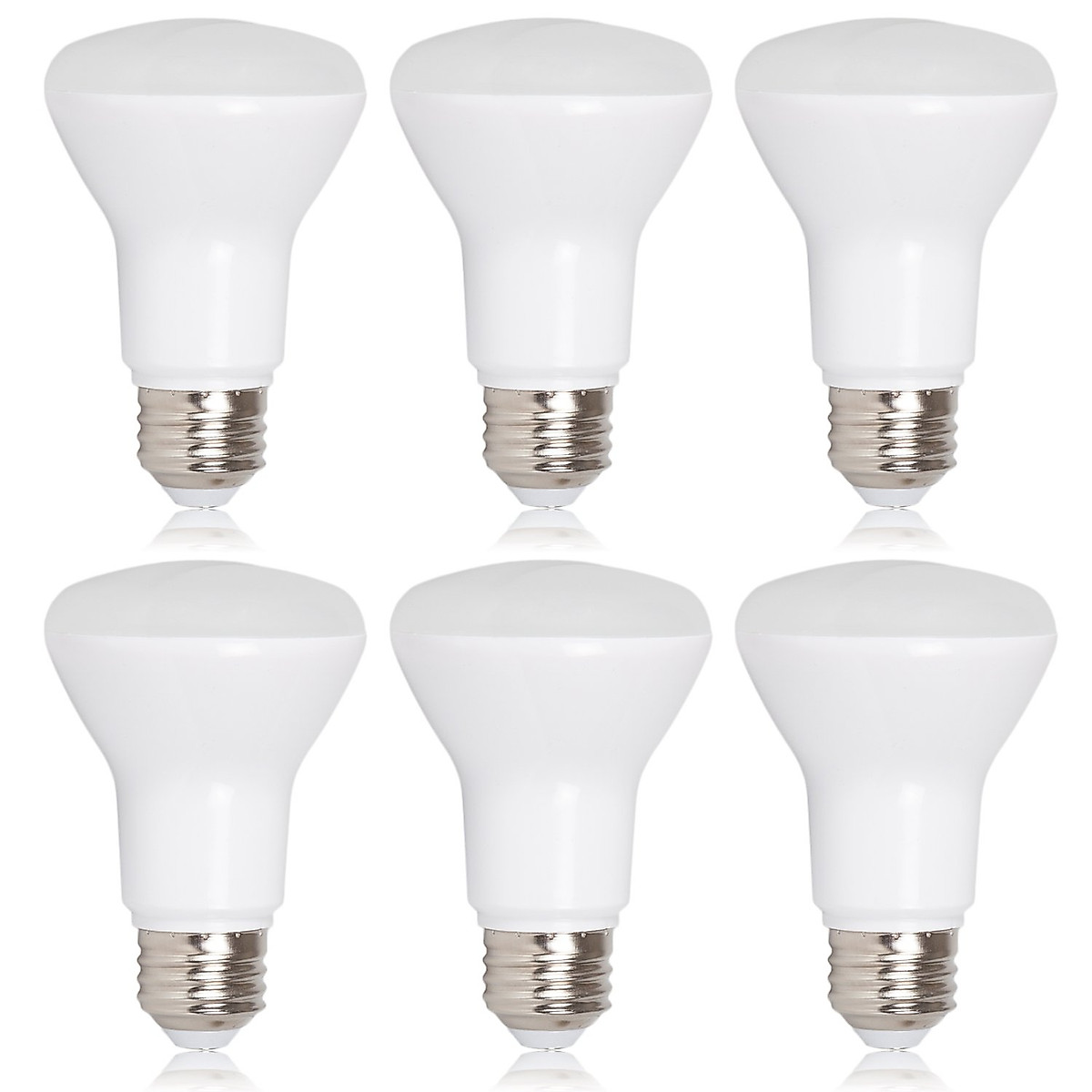 Maxxima LED BR20 Bulbs - 50 Watt Equivalent Dimmable 7 Watt Warm White 3000K R20 LED Lightbulb, 600 Lumens, Featuring an E26 Base, Ideal for Track or Recessed Lighting - 6 Pack