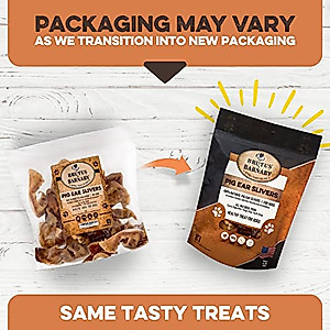 BRUTUS & BARNABY Pig Ear Slivers - Thick Cut, All Natural Dog Treat, Healthy Pure Pork Ear, Easily Digested, Best Gift for Large & Small Dogs (1 lb)