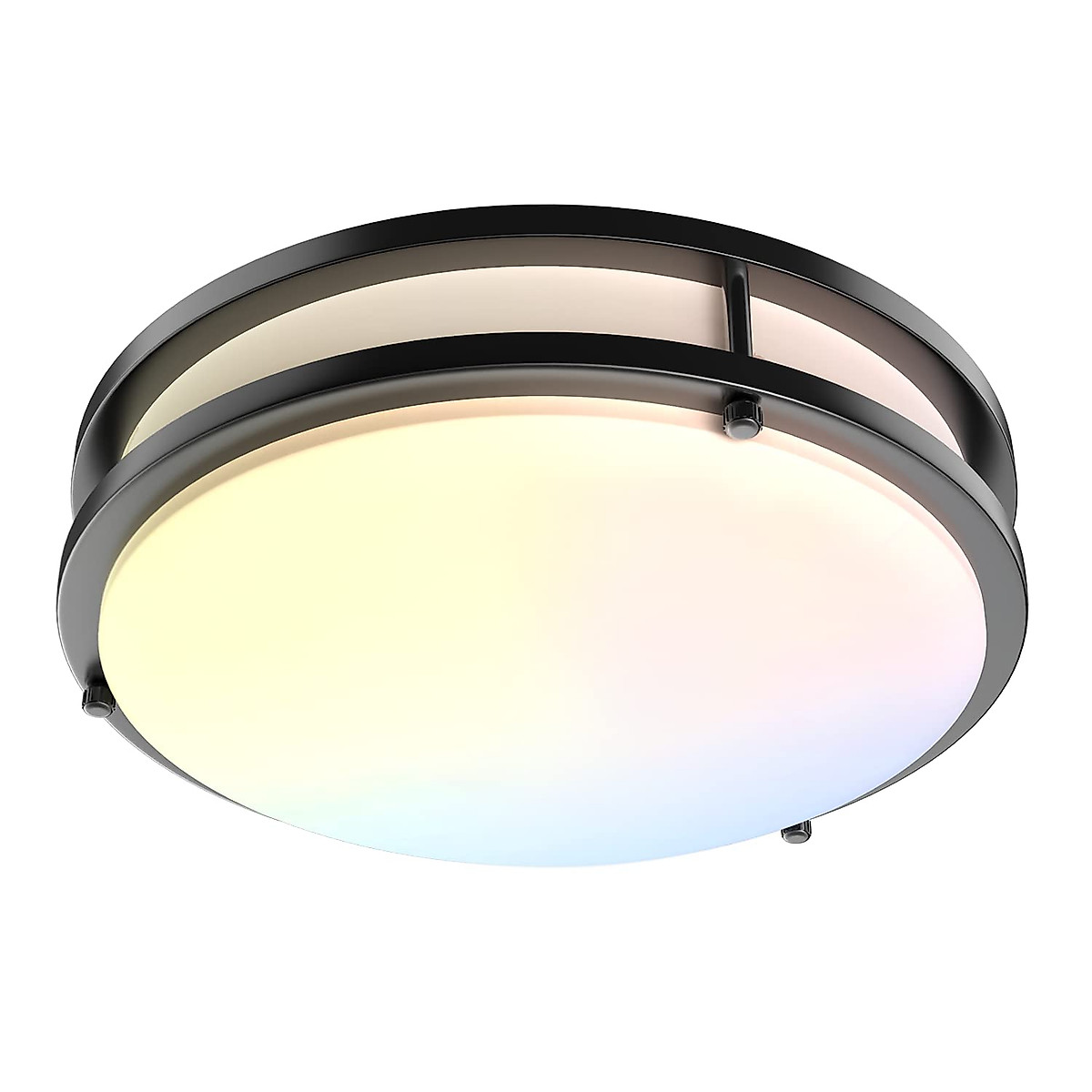 Yogaret 13 Inch LED Ceiling Light Fixture: 40W Flush Mount Ceiling Light 4000 Lumens Dimmable, 3000K/4000K/5000K Modern Ceiling Lamp for Bedroom Kitchen Bathroom Hallway Closet Laundry