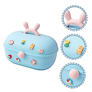 Cabilock 2pcs Box Hair Accessories Storage Box Girl Suitcase Makeup Hair Clips Jewelery for Girl Baby Girl Treasure Chest Hair Clip Container Trinket Storage Case Jewelry Storage Container