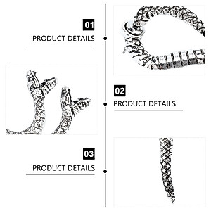 Generic 2pcs Ear Cuff Jewelry Snake Shape Cuff Earring Gothic Climber Earrings Punk Ear Decoration Halloween Novelty Ear Jewelry for Women Men, Silver, 6x5cm (44L0N438AU1209QIV7S)
