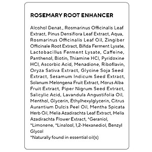 AROMATICA Rosemary Root Enhancer 3.38oz / 100ml – Scalp Nourishing with Food-graded Rosemary Oil – Relieves Itchy, Dry, Flaky Scalp - Free from Sulfate, Silicone, and Paraben