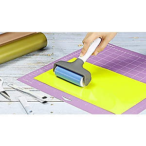 RANCOVY Brayer Roller & Mat Remover Tool Tweezers Set for Cricut/Silhouette/Brother and T-Shirts Heat Transfer Projects Printmaking