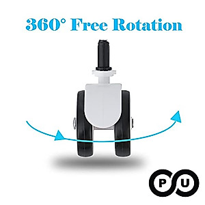 BAYWYI Baby Walker Wheels Replacement, Set of 4, Baby Walker Accessories, Plastic Rubber Wheels Casters, Universal Wheels (A-Black)