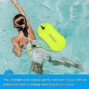 JOTO (2 Pack Universal Waterproof Pouch for iPhone 11 Pro Max, Galaxy S20 Note 10+ up to 6.9" Bundle with Swim Buoy Float (Neon Yellow)