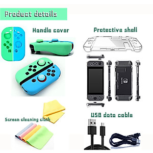 Carrying Case Compatible with Switch, Protection Case for Nintendo Switch Console, Portable Shockproof PU Hard Cover Storage Bag Travel Case for Switch