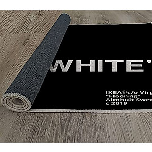 Keep Off, Popular Rug, Home Decor Rug, Themed Rug, Office Carpeting, Black and White Rug e721 (2.6x3.9 feet - 80x120 cm)