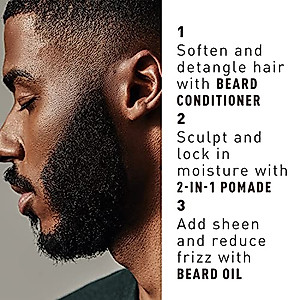 Mens Beard Grooming Kit by Bevel - Includes Beard Softener, Beard Balm, and Beard Oil to Soften, Hydrate, and Soothe
