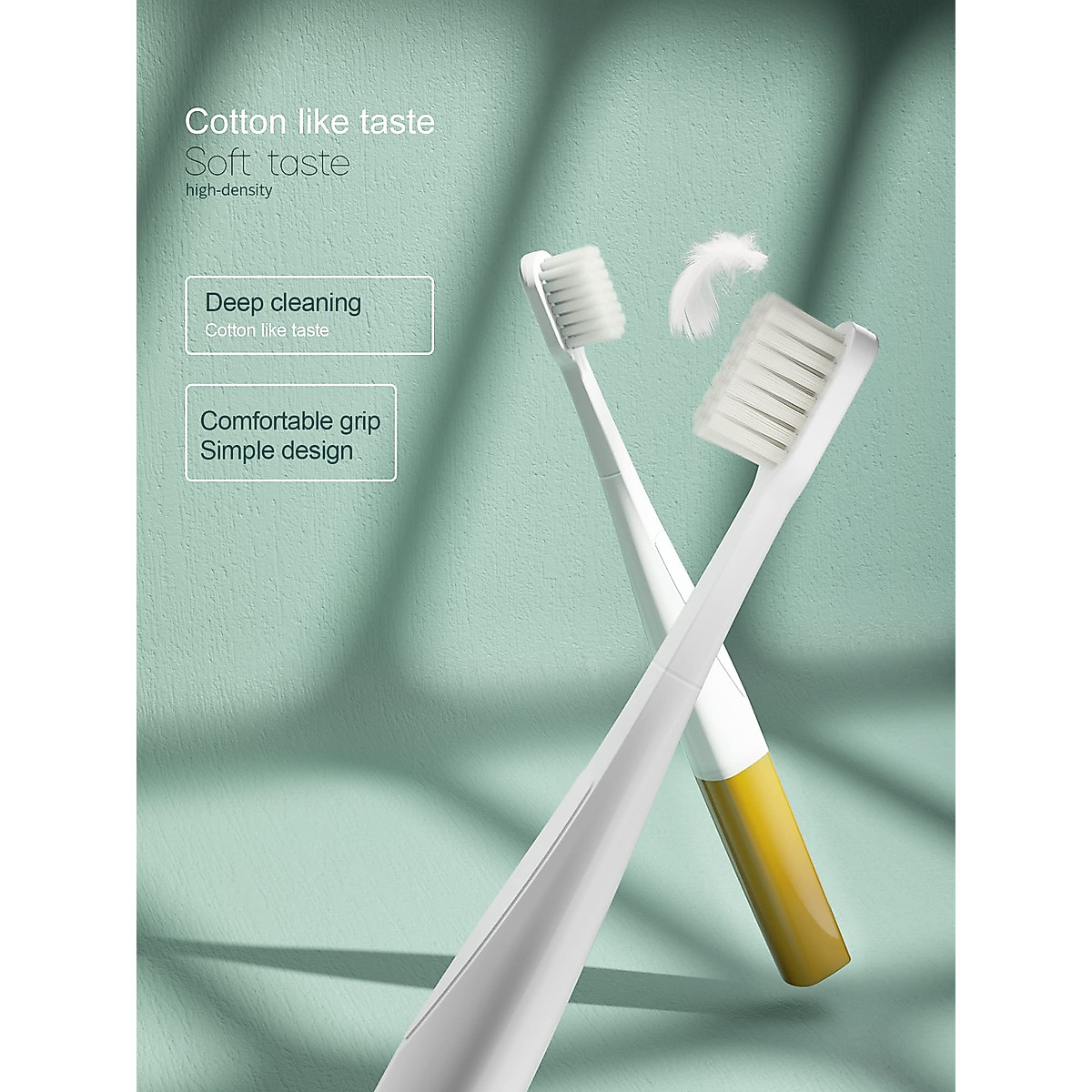 Blenpapa Battery Powered Electric Toothbrush for Kids, Sonic Toothbrush, IPX7 Waterproof, Yellow