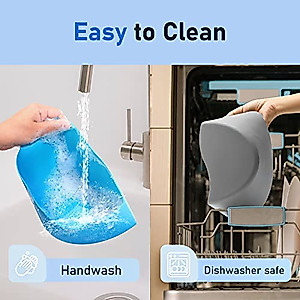 Silicone Slow Cooker Liners fit 6QT Crockpot Silicone Crock Pot Liners 2 IN 1 Reusable Leakproof Dishwasher Safe BPA Free Cooking Liners(2Packs Grey+Blue)