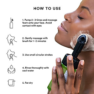 WOW Skin Science Green Tea Foaming Face Wash w/Soft Brush- Refreshing, Clarifying Facial Cleanser with Antioxidant Green Tea & Aloe Vera Extract - All Skin Types (100 ml)