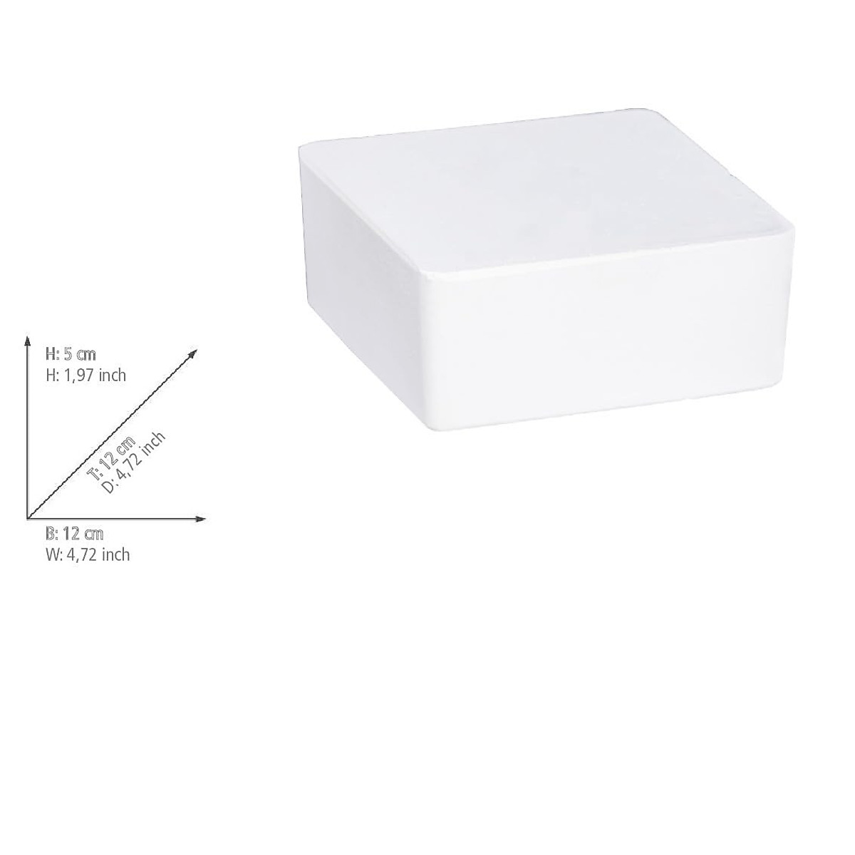 WENKO Cube Refill for Dehumidifier, Humidity and Moisture Absorber for Bathroom, Bedroom, Garage, Closet, 2800 Cubic Feet of Reach, 2.2lbs, 4.72 x 1.97 x 4.72 inch, Large, White