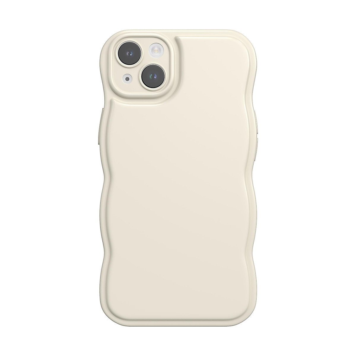 FABSPARK Phone Case for iPhone 13 Pro Max Case,Simple Wave Design Wavy Frame Soft Silicone Aesthetic for iPhone 13 Pro Max,Beige