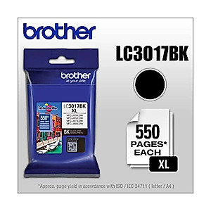 Brother Printer LC30172PK High Yield XL Black Ink Cartridge-2 Pack
