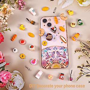 86 Pieces Miniature Bakery Case Cake Stand Display Cabinet with Food Set Mini Plastic Counter Dessert Donuts for 1:12 Doll House Store Scene Decoration Gift Dollhouse Bread Shop Model Playhouse