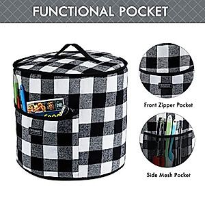 BAGSPRITE Dust Cover Compatible with Instant Pot 6 Quart-Appliance Covers- Insulated Pressure Cooker Cover with Pockets for Kitchen Accessories