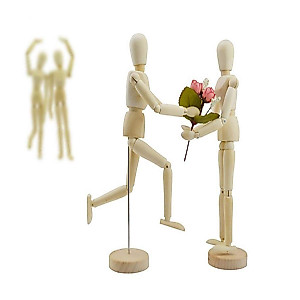 Artist Wooden Manikin Mannequin Sketching Lay Figure Drawing Model Aid Human Figure Artist Draw Painting Model Mannequin Jointed Doll for Art Drawing Human Figures