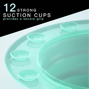 Tucana Bathtub Overflow Drain Cover, Adds Inches of Water for Leisure Bath, Strong Suction Cups Seal for Bathtub Drain Stopper, 6” Diameter Clear…