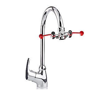 Skywin Eye Wash Kit - Faucet Mounted Emergency Eye Wash Station Sink Attachment -1x Continuous Flow Eyewash Station,3X Common Sink Adapter,2X Inspection Tag,1x Emergency Eye Wash Station Sign