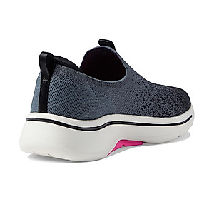 Skechers Go Walk Arch Fit - Lunar Views Black/Hot Pink 8 B (M)