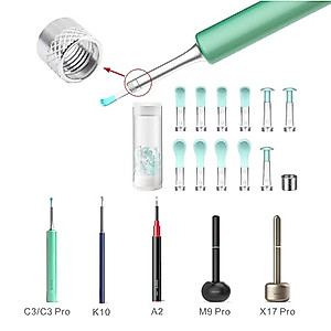 Bebird Replacement Tips for C3 Ear Camera, 11 PCS Ear Wax Removal Tips for Wet/Dry Earwax Cleaning, Bebird Original Replacement Accessories Set Ear Spoon for M9 Pro/X11 Pro/C3/C3 Pro/K10/X17 Pro