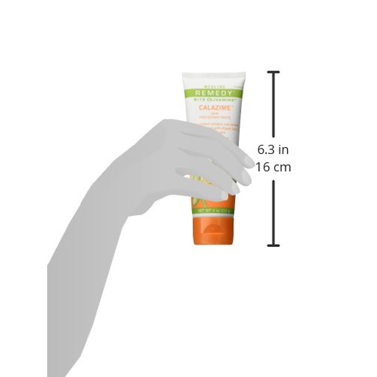Medline Remedy Olivamine Calazime Skin Protectant Paste Cream, Used with Dry Chapped from Diaper Rash, Incontinence, Dermatitis, Psoriasis, Burns, Bites, White, 4 Oz