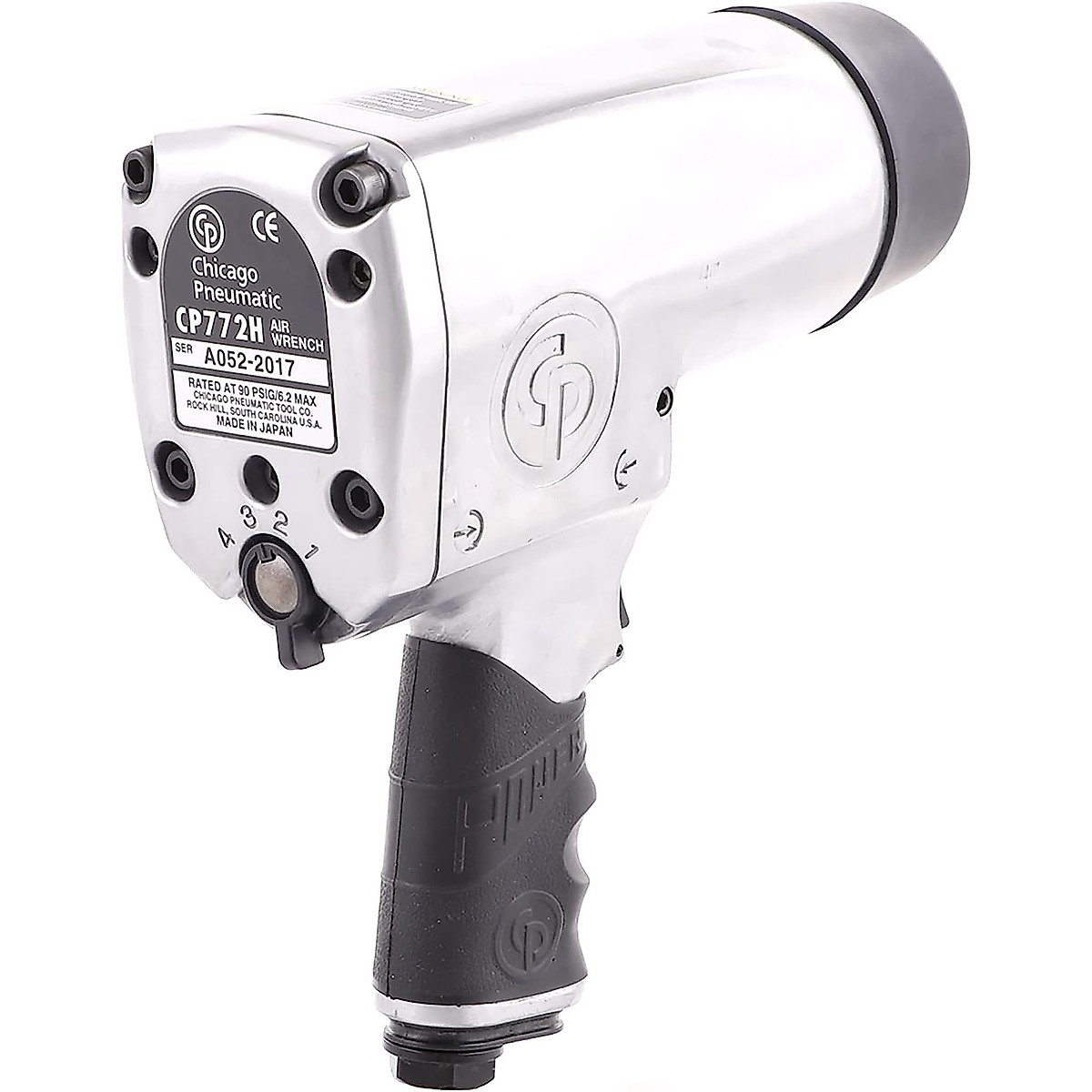 Chicago Pneumatic CP772H Air Impact Wrench (3/4 Inch), Air Impact Gun Industrial Repair & Assembly Tool, Pistol Handle, Pin Clutch, Max Torque Output 1000 ft. lbf/1350 Nm 4200 RPM
