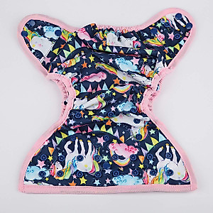 One Size Cloth Diaper Cover Snap with Double Gusset (Rainbow)