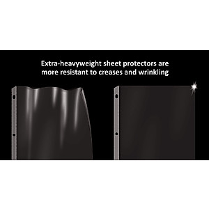 25 Count Diamond Clear Extra Heavyweight Sheet Protectors, 4 mils Strong, by Gold Seal, 8.5 x 11", Top Load, 25 Pack