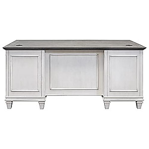 Martin Furniture Double Pedestal Desk, White