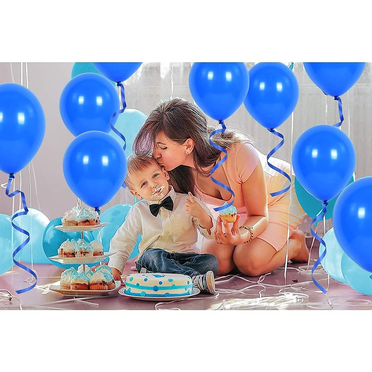 TONIFUL 500 Yards Curling Ribbon-Balloon Ribbon-Balloon String for Art&Craft Decor,Gift Wrapping,Ribbons and Bows for Christmas New Year Birthday Gifts (Blue)